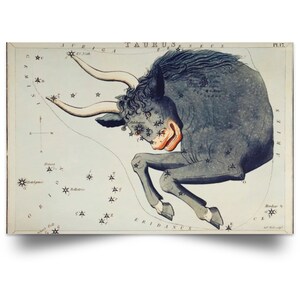 Zodiac Taurus Wall Poster - Etsy