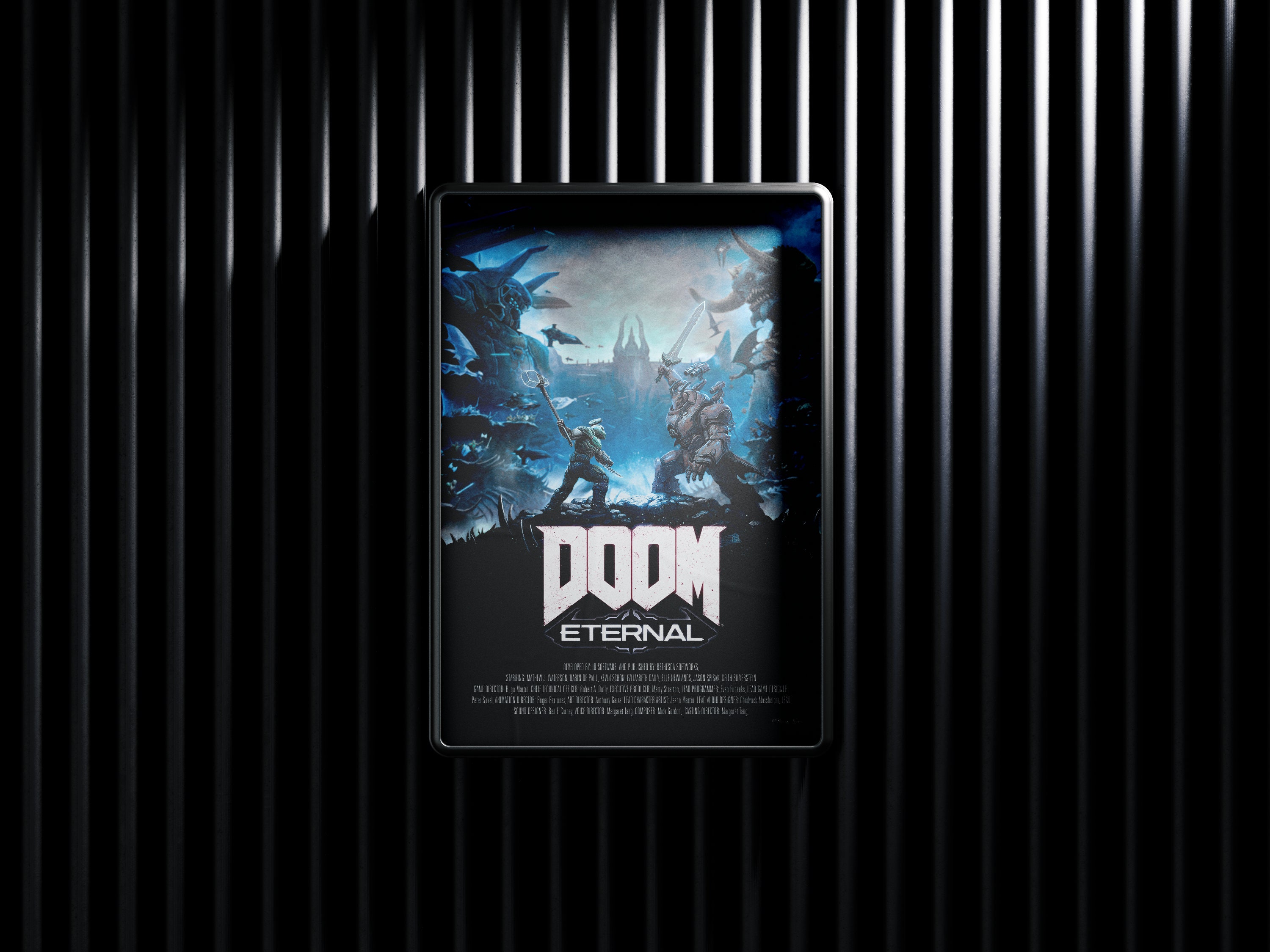 DOOM ETERNAL blue Movie Style Poster 17x24 & 12x17 Prints digital JPG ...