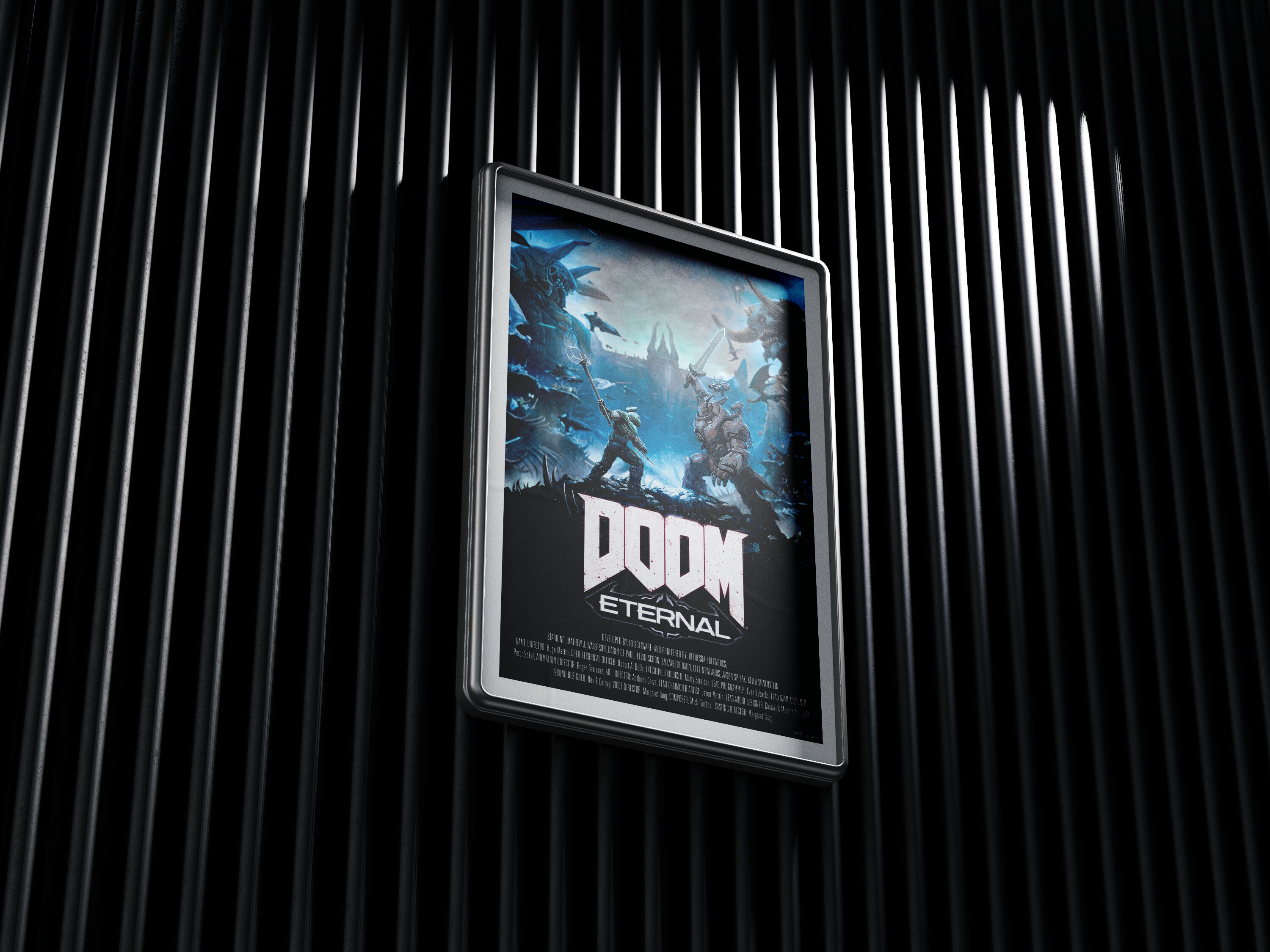 DOOM ETERNAL blue Movie Style Poster 17x24 & 12x17 Prints digital JPG ...