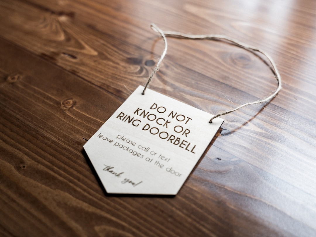Panneau Ne pas frapper Laissez les colis à la porte Ne pas sonner ...