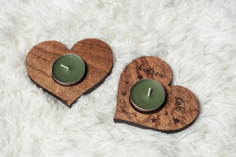 Personalized Candle Holder Custom Valentines Day Gift Heart - Etsy