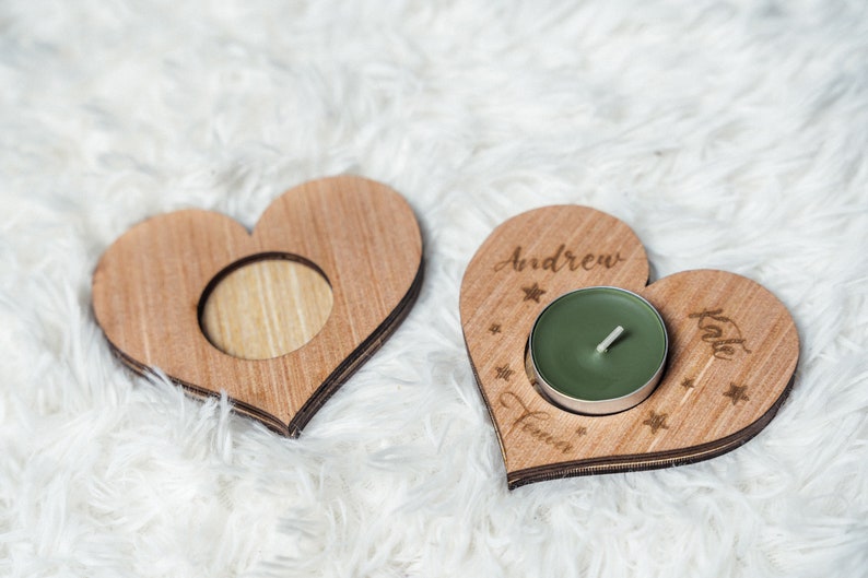 Personalized Candle Holder Custom Valentines Day Gift Heart - Etsy