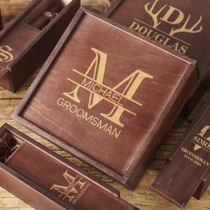 Personalized Cigar Box Custom Groomsmen Gifts Box Groomsmen Proposal ...