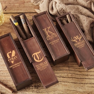 Personalized Cigar Box Custom Groomsmen Gifts Box Groomsmen Proposal ...