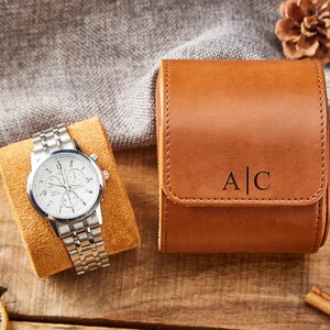 Personalized Leather Watch Case,custom Men Watch Case,engraved Portable ...