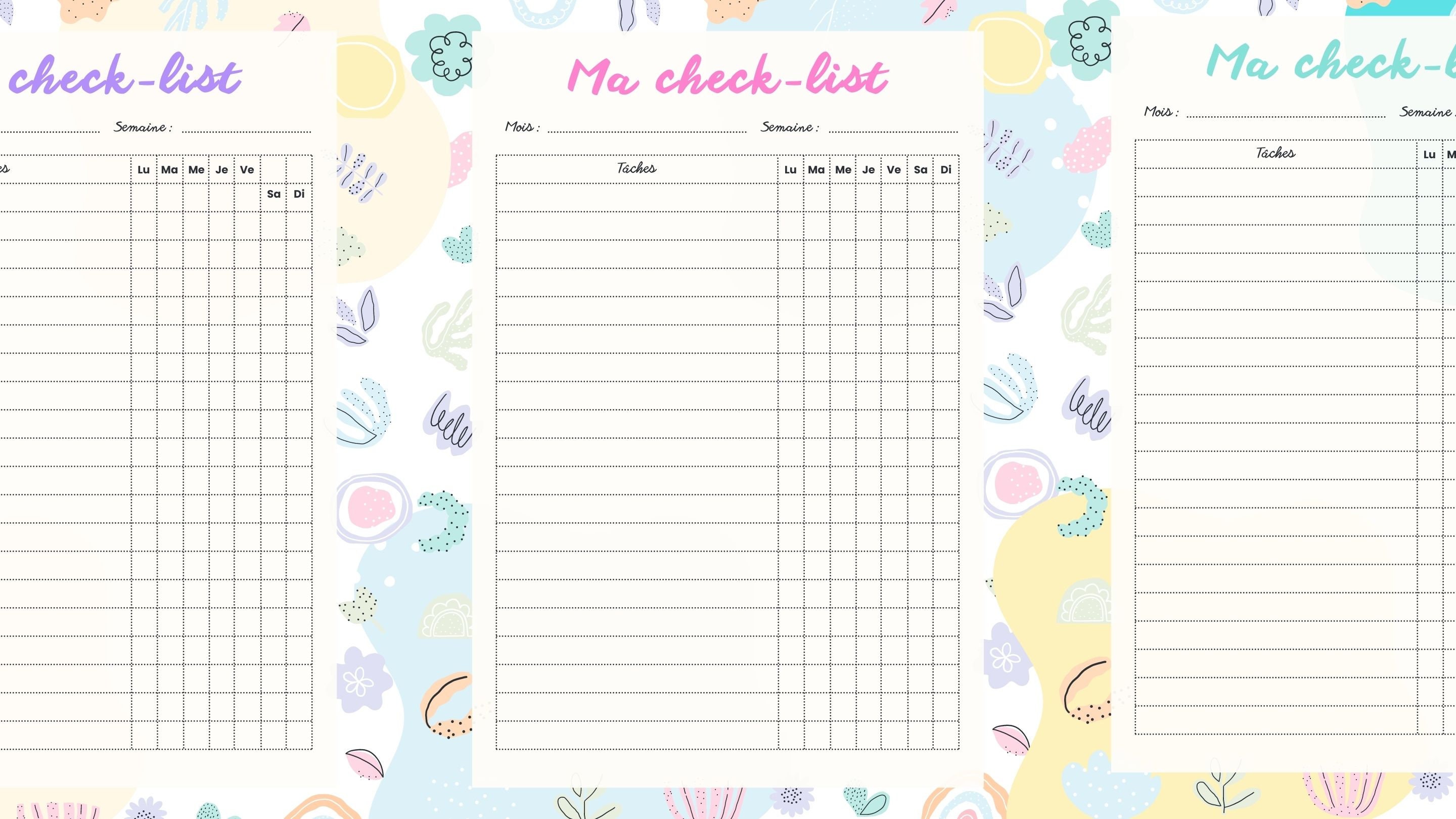 Ma Check-list Personnalisée - Etsy