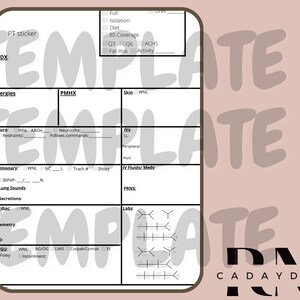 Step Down Unit Nurse Report Sheet - Etsy