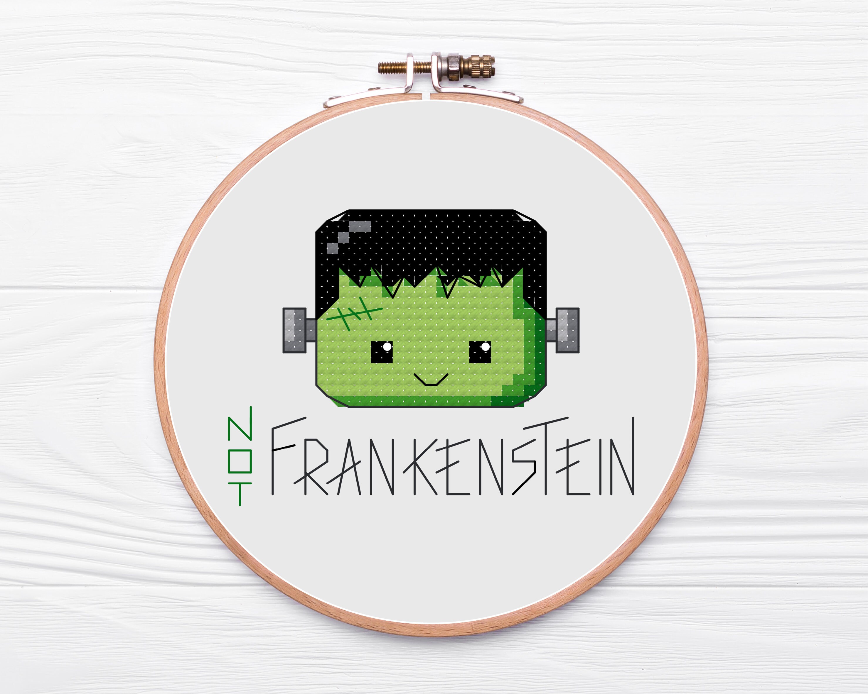 Frankenstein Cross Stitch Pattern for Halloween--customizable - Etsy