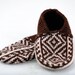 Men's US 6-13 Slippers/ Brown and Cream Color/ Slipper Socks With Suede ...