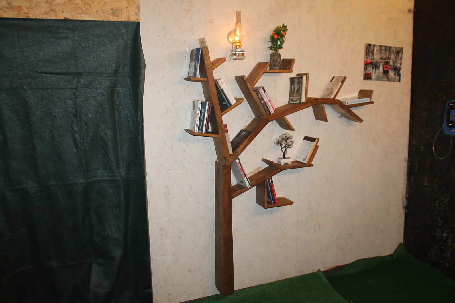 Bookshelf Bookcase Tree Bookshelf Handmade Wood Bookcase - Etsy
