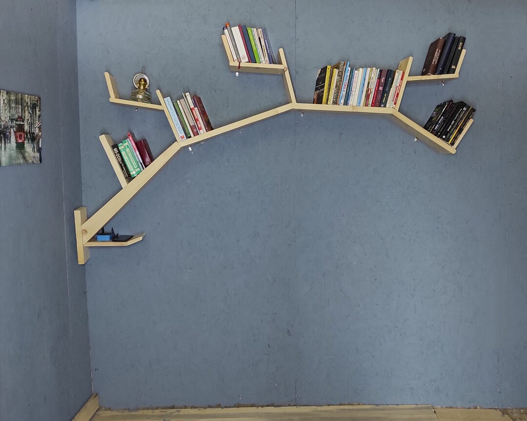 Bookshelf Bookcase Tree Bookshelf Handmade Wood Bookcase - Etsy