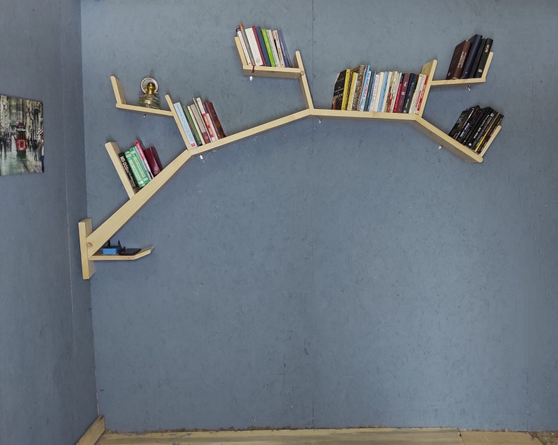 Bookshelf Bookcase Tree Bookshelf Handmade Wood Bookcase - Etsy