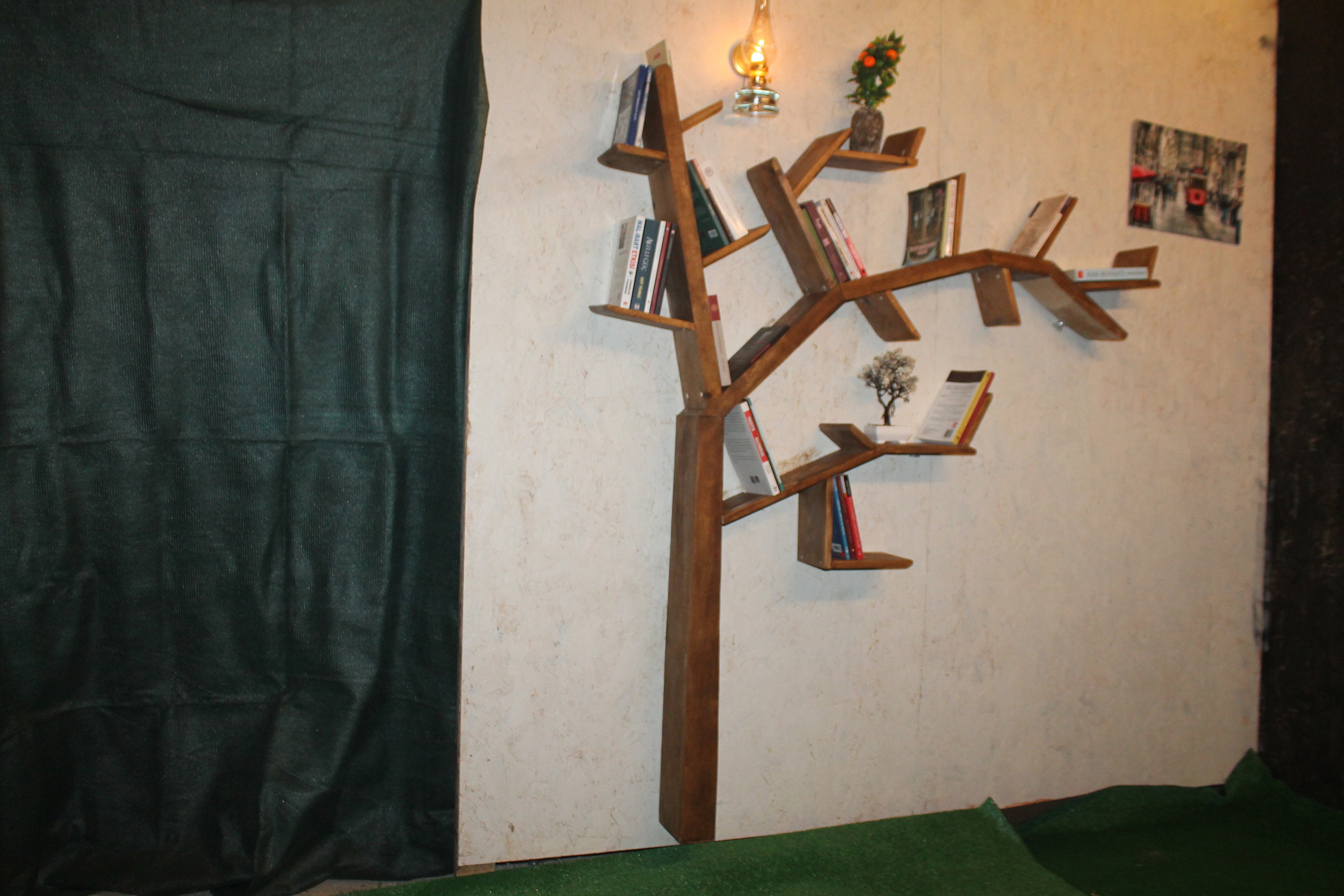 Bookshelf Bookcase Tree Bookshelf Handmade Wood Bookcase - Etsy