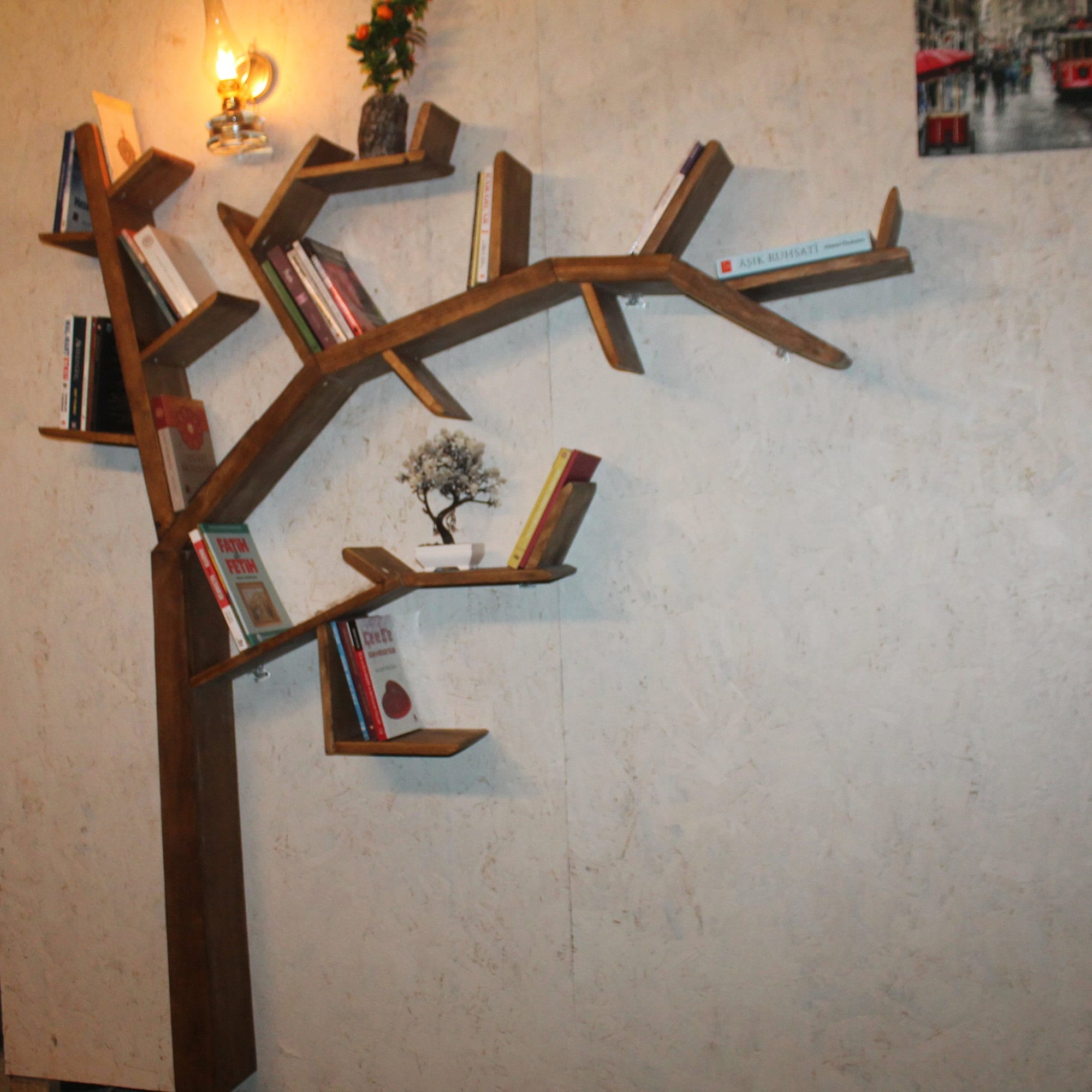 Bookshelf Bookcase Tree Bookshelf Handmade Wood Bookcase - Etsy
