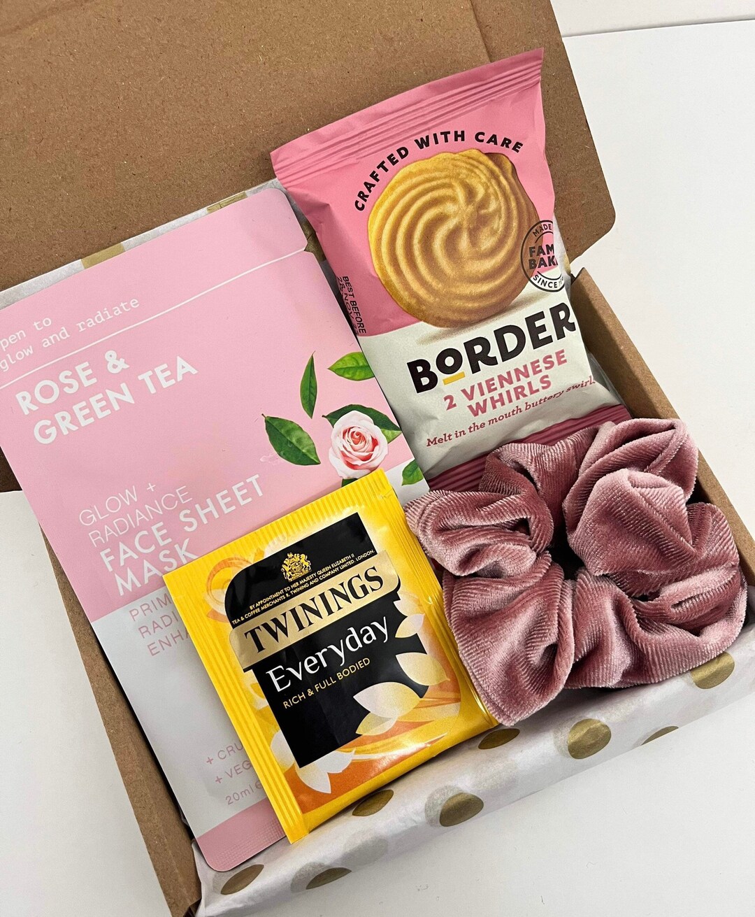 Mini Pamper Gift Box, Pink Themed Self Care Gift, Spa Day, Tea ...