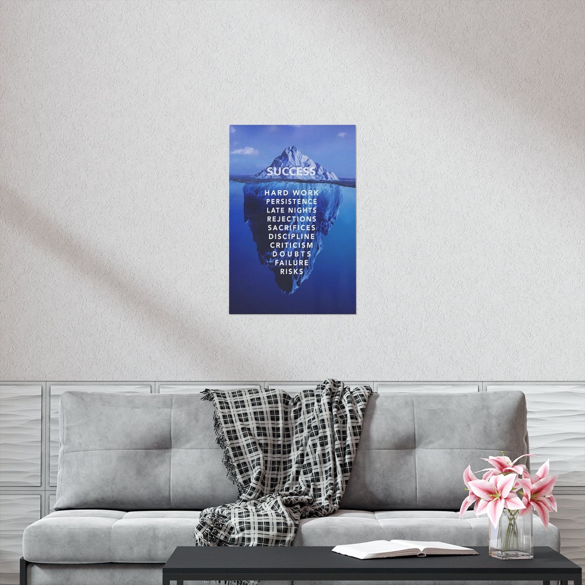 MOTIVATIONAL Big POSTER Success Iceberg Quote List - Etsy