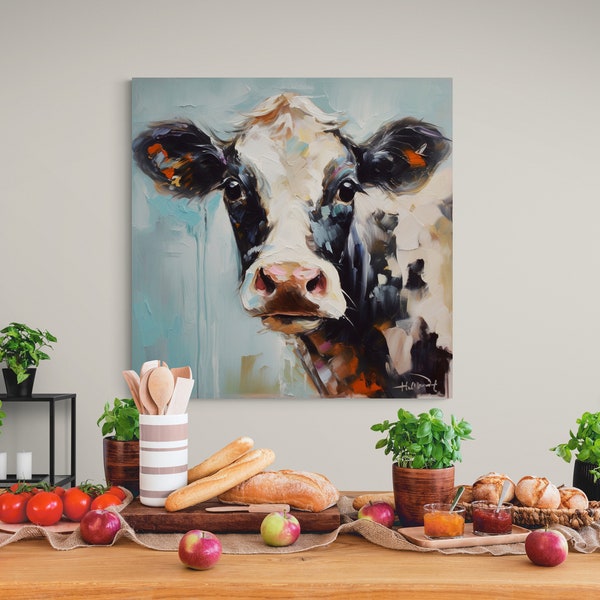 Modern Cow Art - Etsy