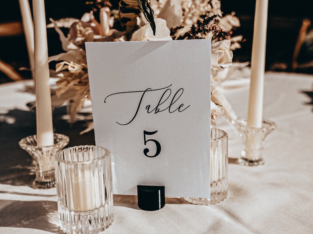Modern Minimalist Table Numbers Template . Wedding Table Numbers ...