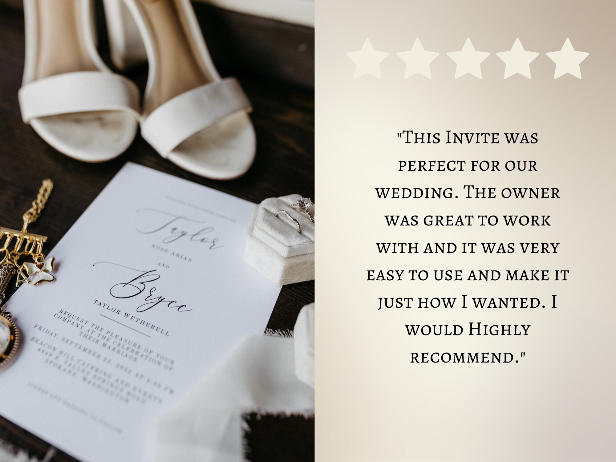 Modern Elopement Reception Invitation Template | Editable Instant ...
