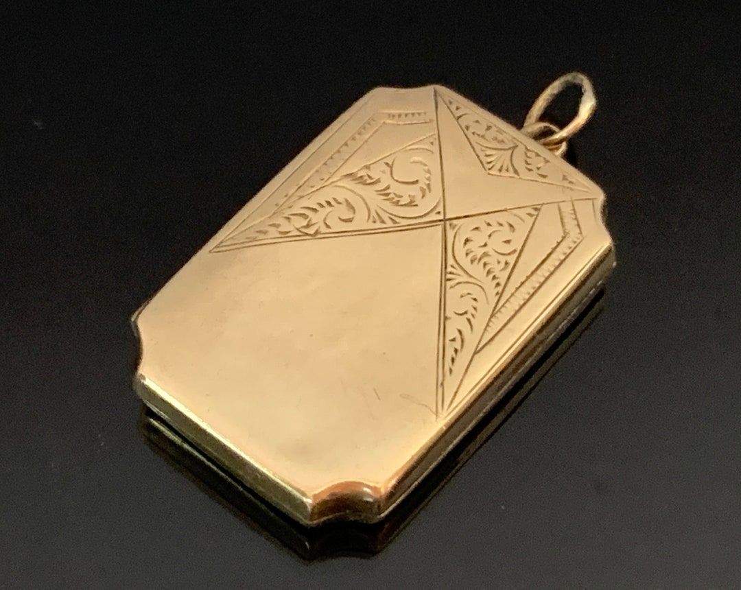 Antique 9ct Gold Back and Front Locket Pendant C1910s Edwardian Era - Etsy