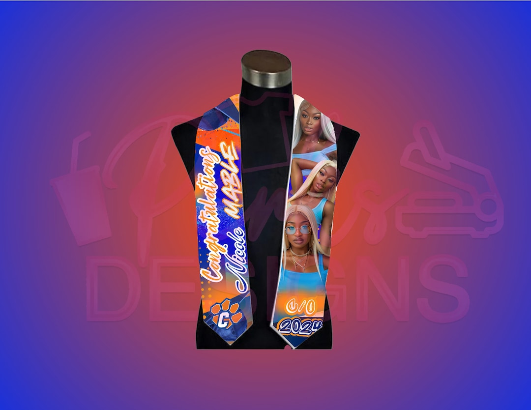 CUSTOM GRADUATION STOLE Graduation Stole Graduation Gift Ideas Grad ...