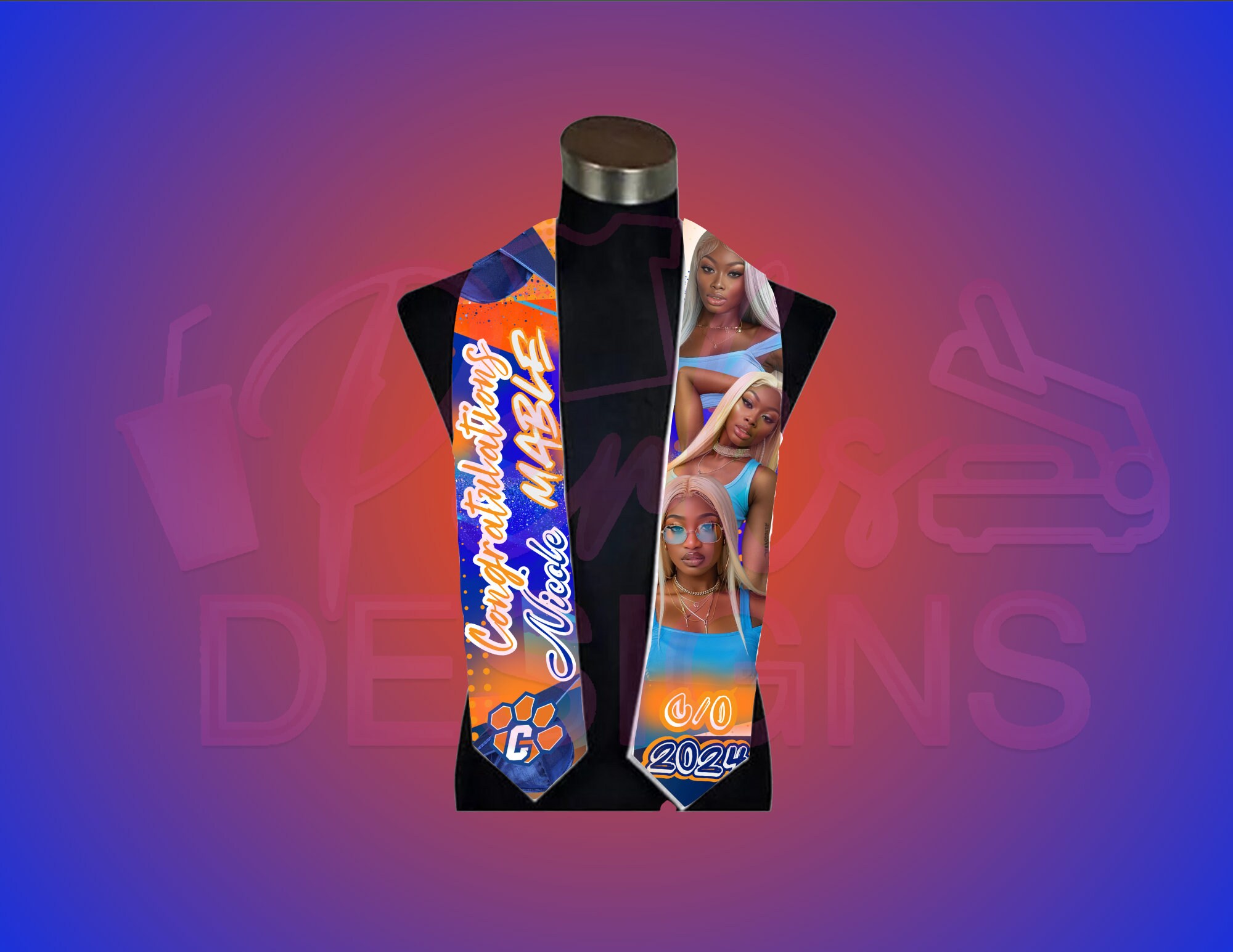 CUSTOM GRADUATION STOLE Graduation Stole Graduation Gift Ideas Grad ...