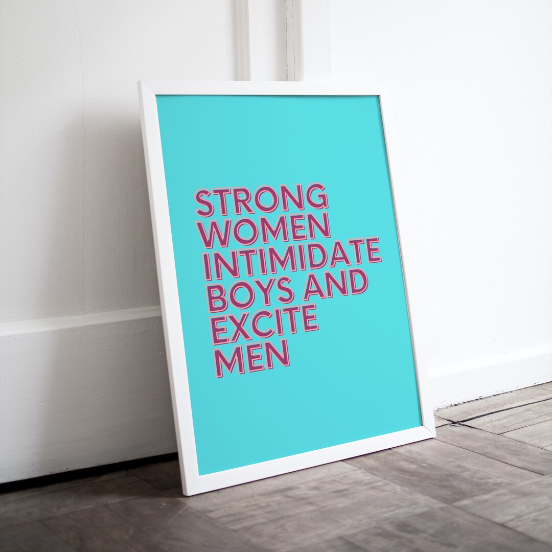 Strong Women Feminism Art Print, DOWNLOADABLE Colourful Print, Feminist ...