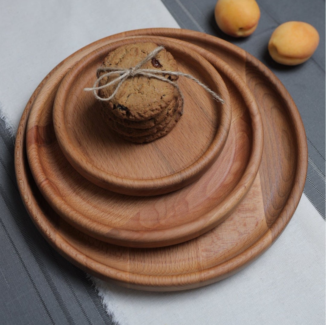 Wooden Plate Set / Cycle Wooden Plate / Dinnerware / Kitchenware - Etsy