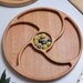 Separating Platter / Round Wood Plate / Dinnerware - Etsy
