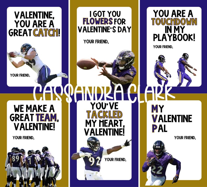 Ravens Valentines Cards - Printable Digital Download - Etsy