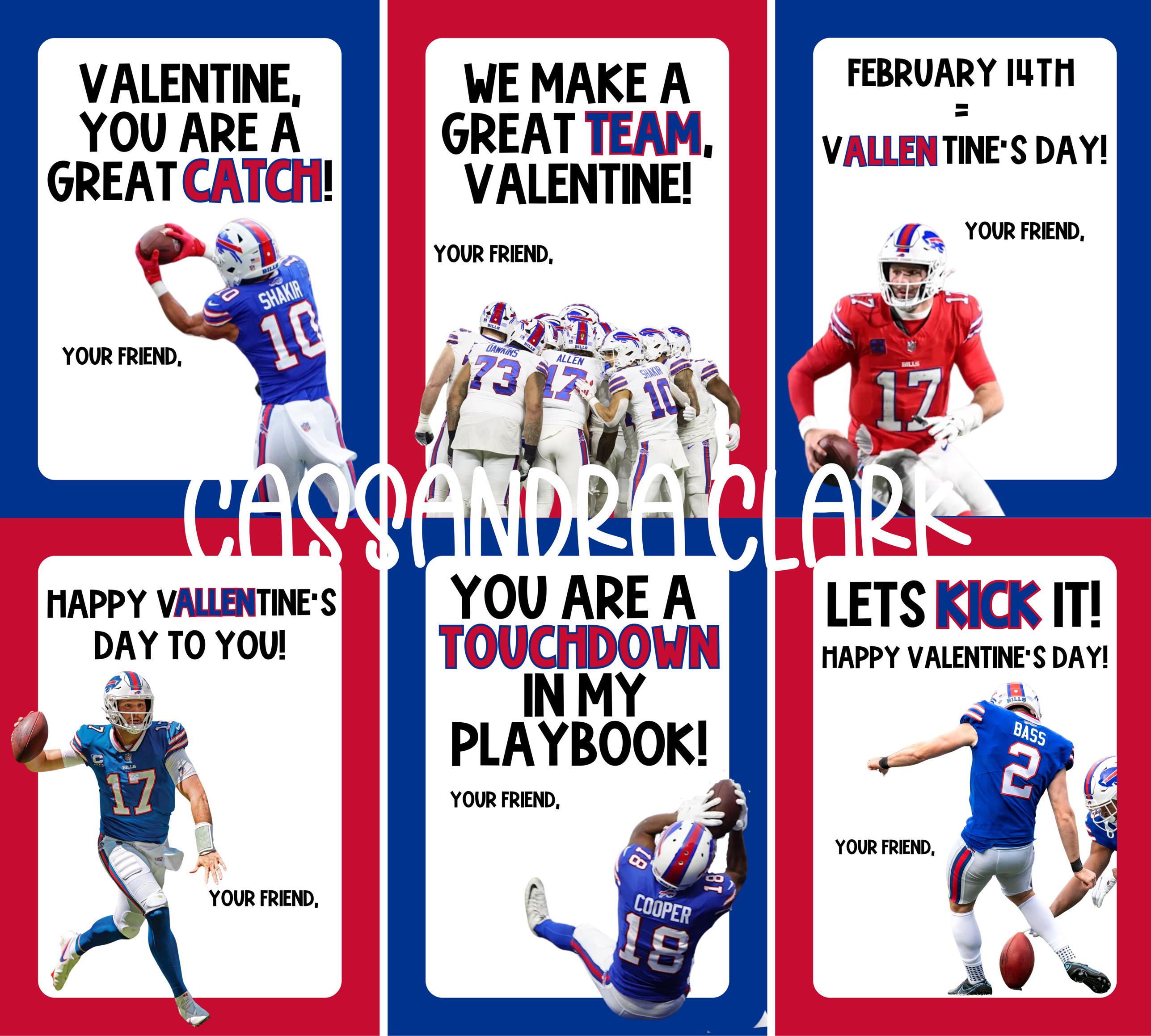 Bills Valentines Cards - Printable Digital Download - Etsy