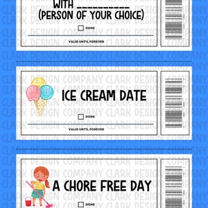 Kids Printable Rewards Coupon Book - Etsy