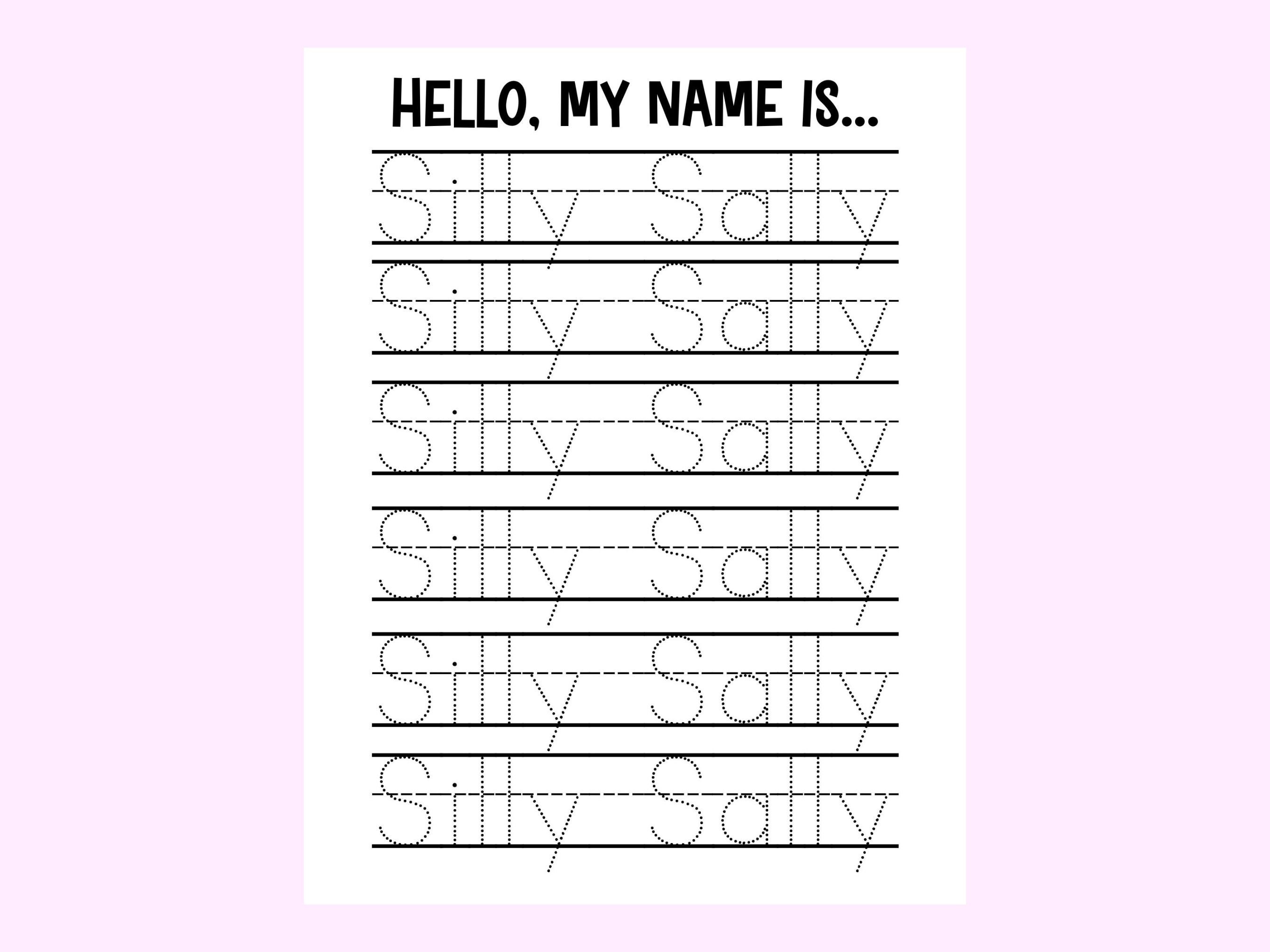 Personalized Name Handwriting Practice - Etsy