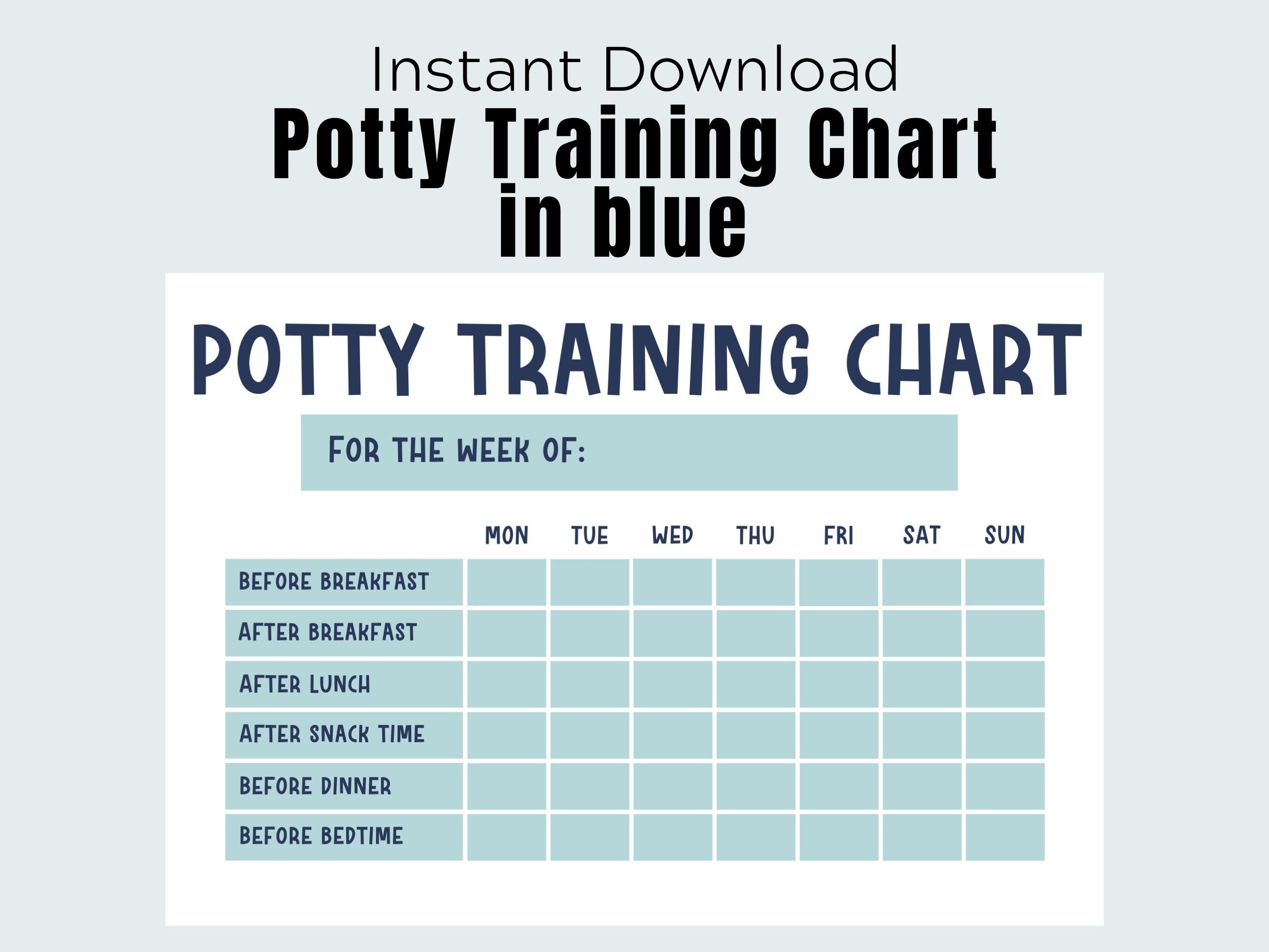 Printable Blue Potty Training Chart - Etsy