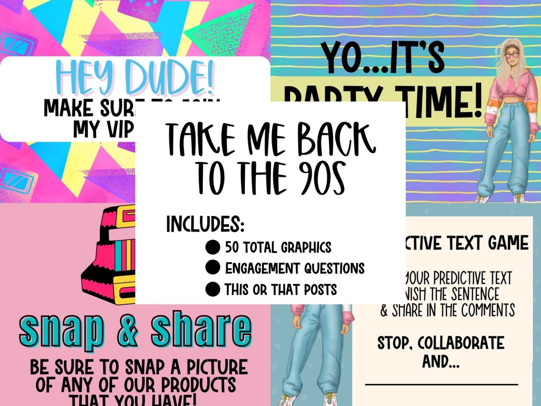 90s Themed Engagement Posts for Your VIP Group, Social Marketing ...
