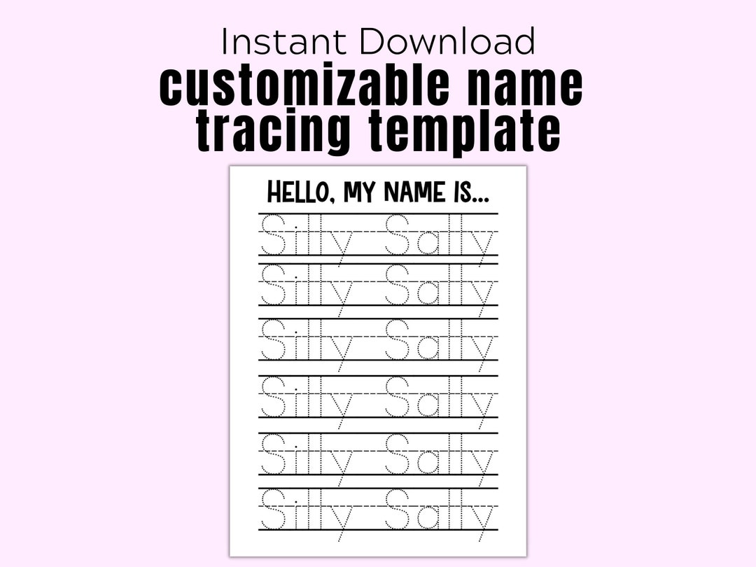 Personalized Name Handwriting Practice - Etsy