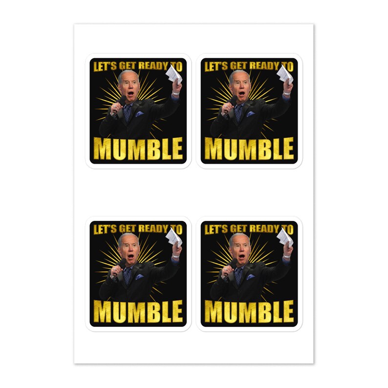 Lets Get Ready to Mumble Sticker Sheet, Funny Sticker Set, Political ...