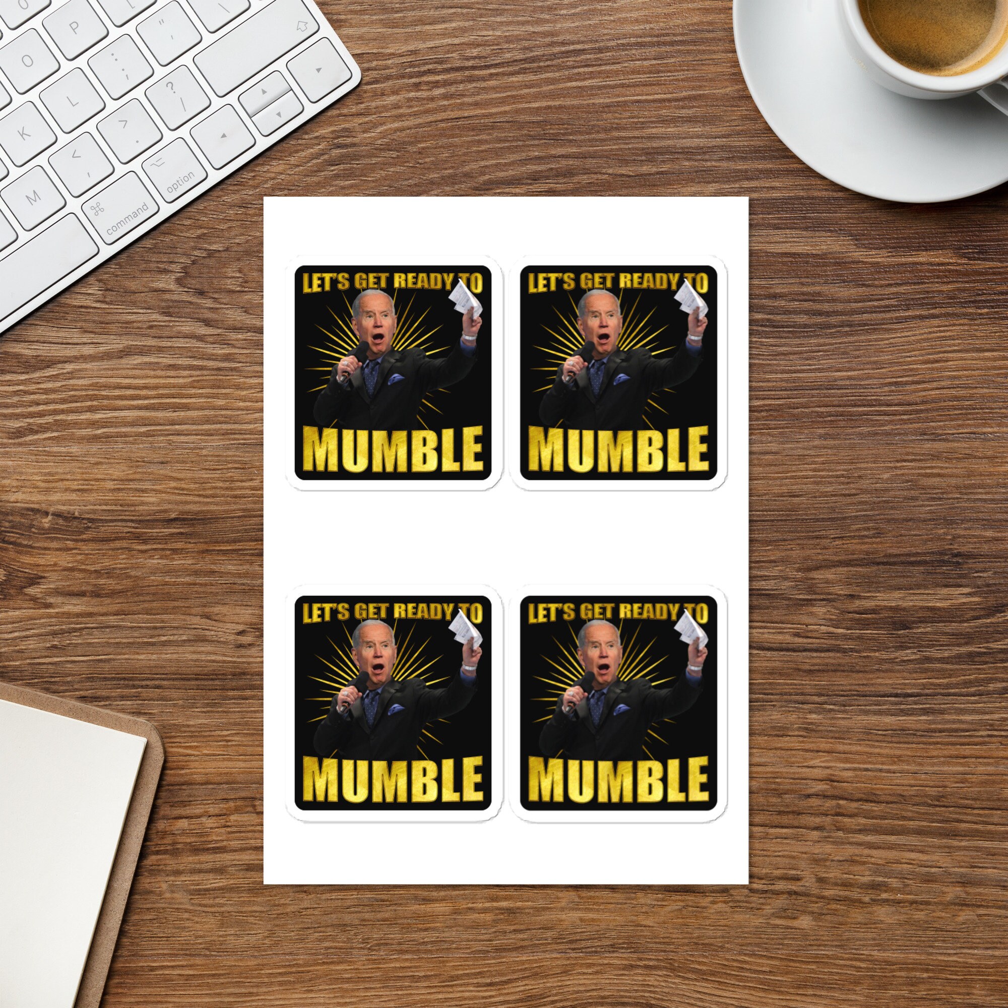 Lets Get Ready to Mumble Sticker Sheet, Funny Sticker Set, Political ...