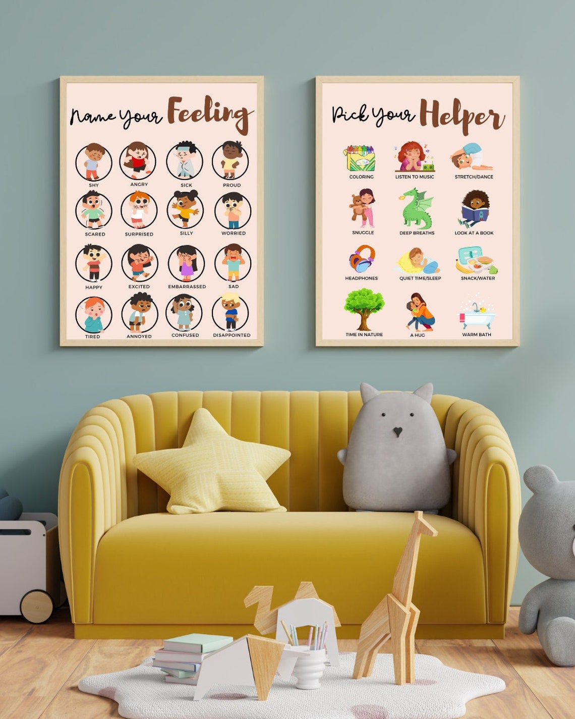 Calming Corner Emotions Chart, Kids Feelings Chart, Mood Chart ...