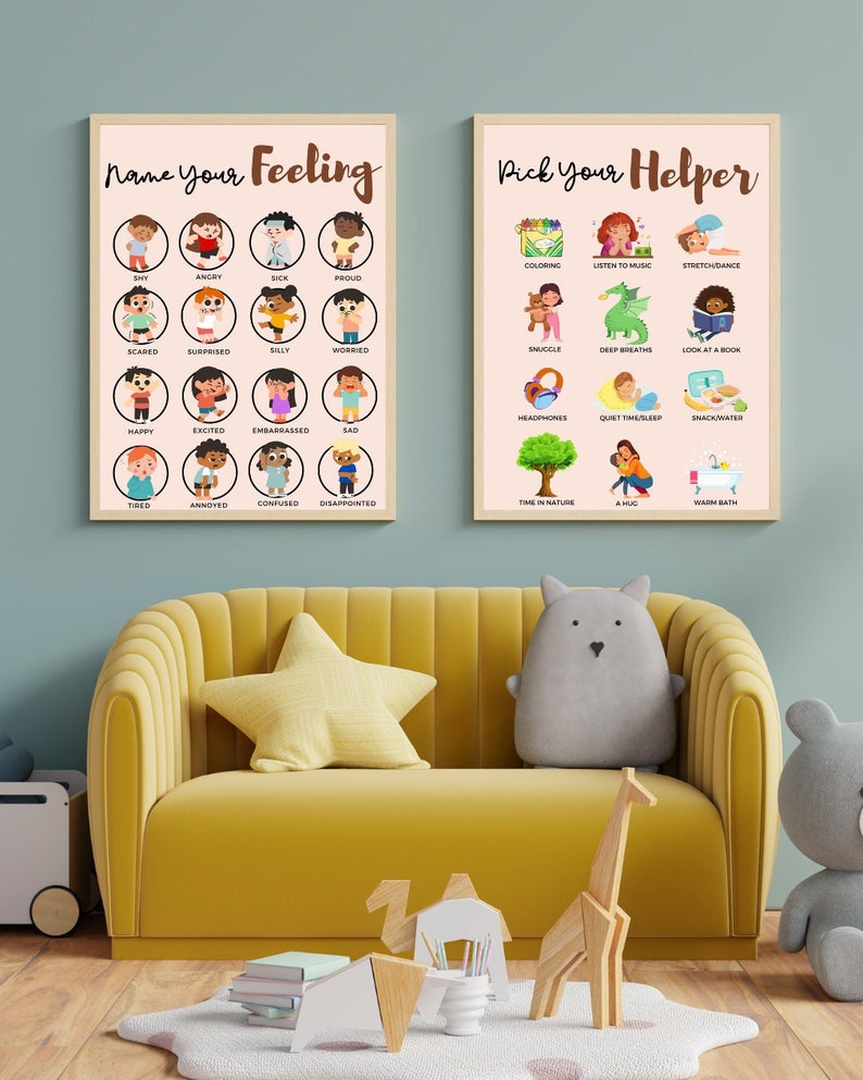 Kids Emotions Chart: Calming Corner, Feelings Poster (digital Download ...