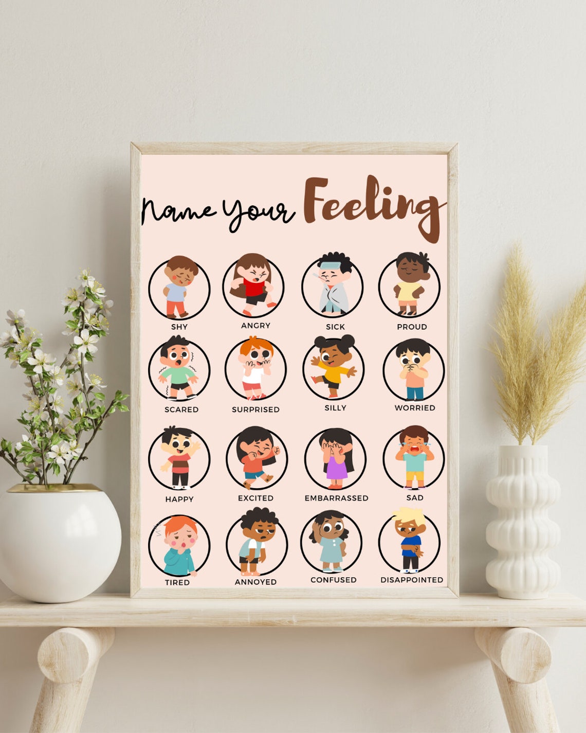 Calming Corner Emotions Chart, Kids Feelings Chart, Mood Chart ...