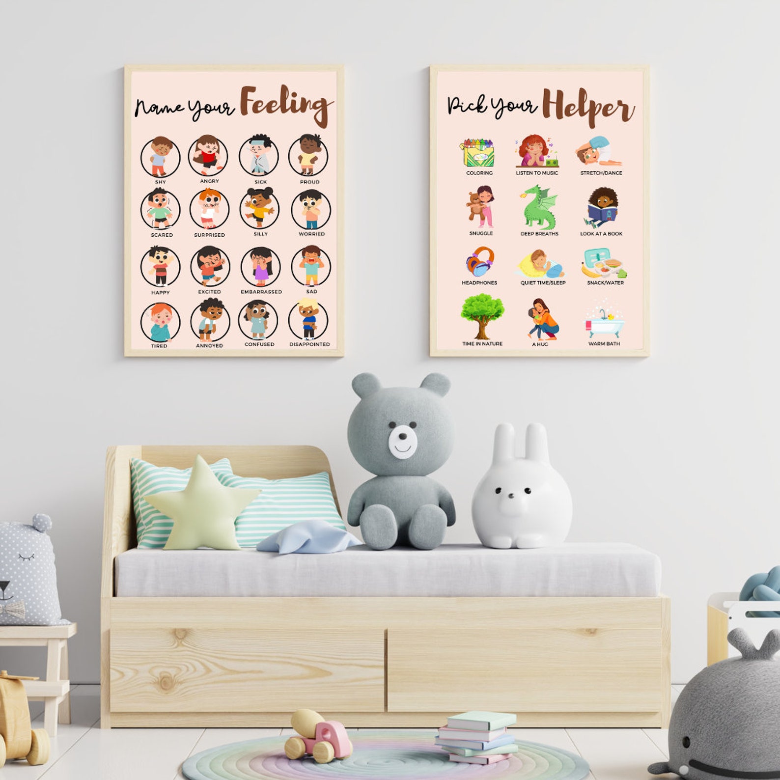 Calming Corner Emotions Chart, Kids Feelings Chart, Mood Chart ...