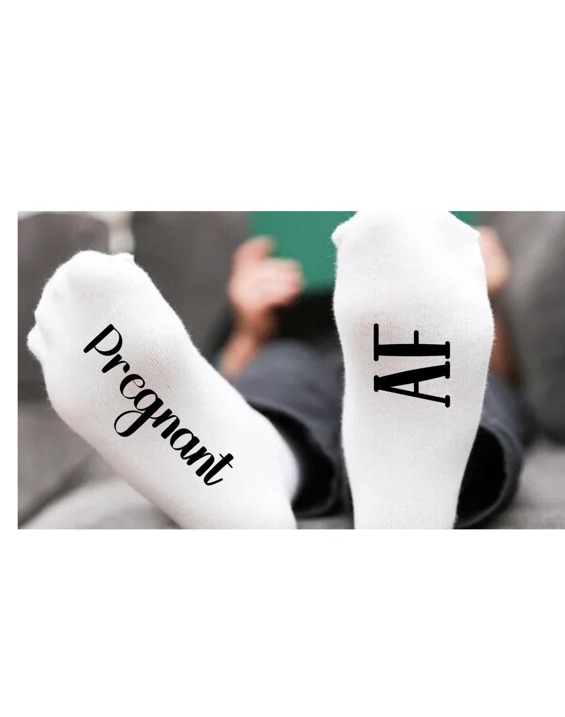 Pregnant AF Socks Funny Pregnancy Announcement Gift Mom to Be Gift ...