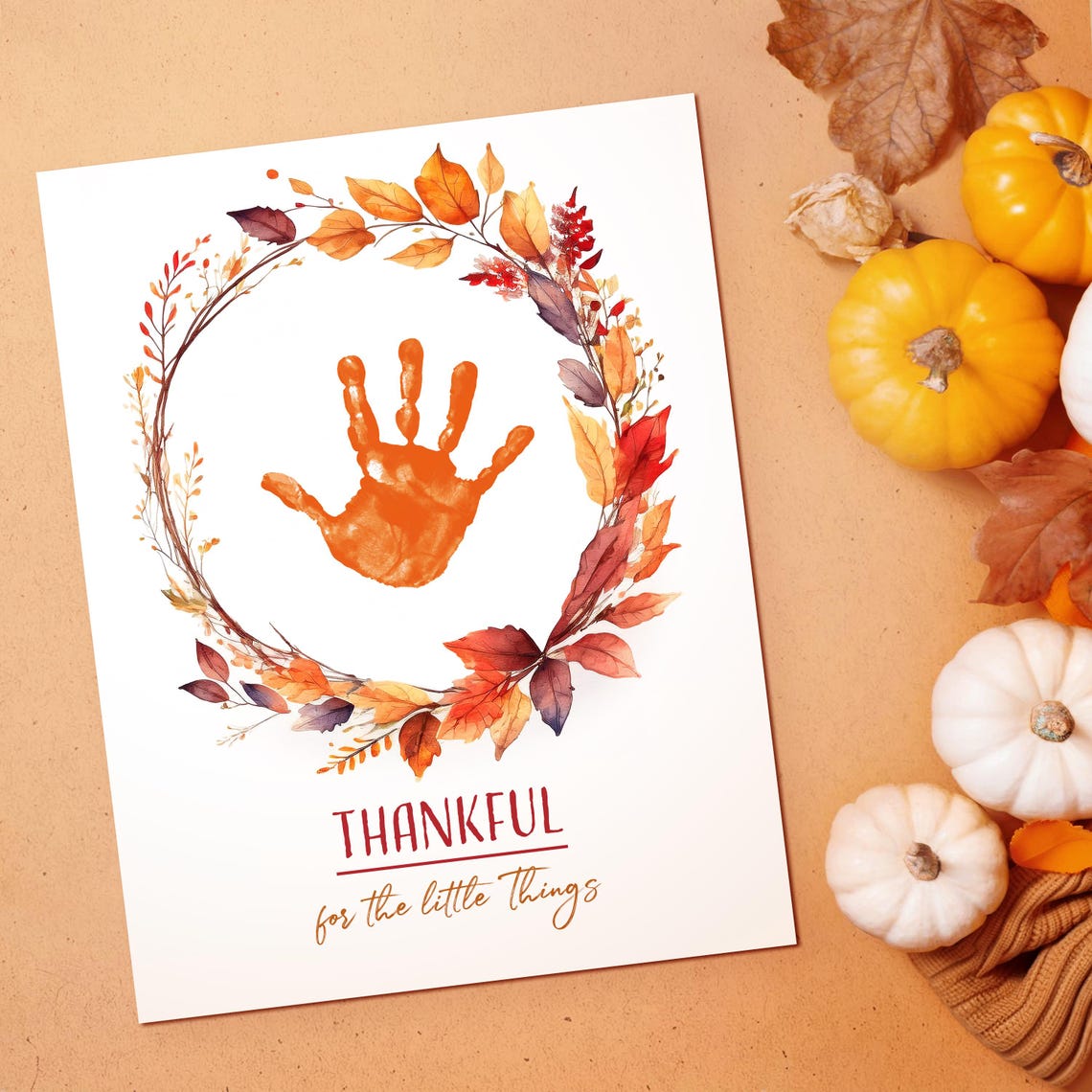 DIY Kids Handprint Fall Wreath Painting Project – Create Memories That ...