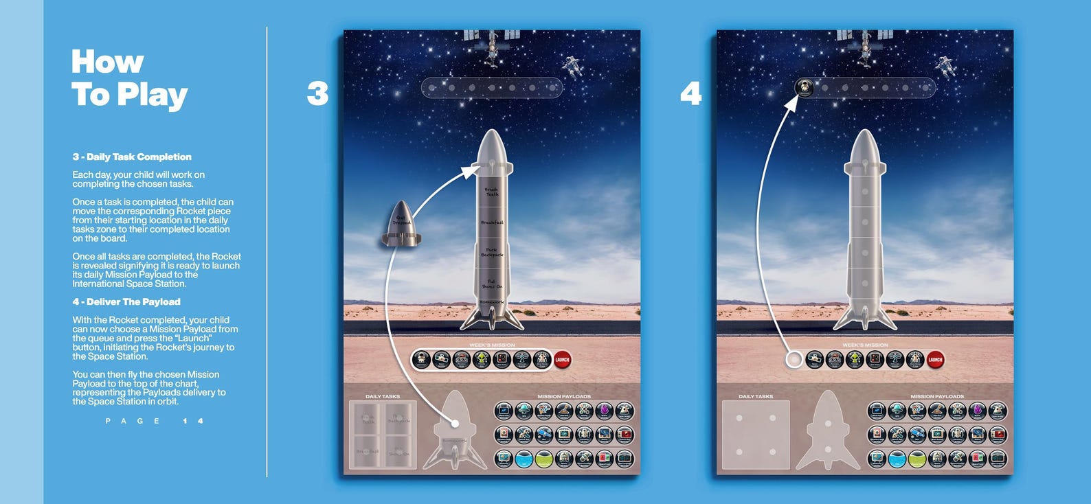 DIY Rocket Task Chart - Dry Erace & Velcro - Build Plans - Etsy