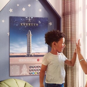 DIY Rocket Task Chart - Dry Erace & Velcro - Build Plans - Etsy