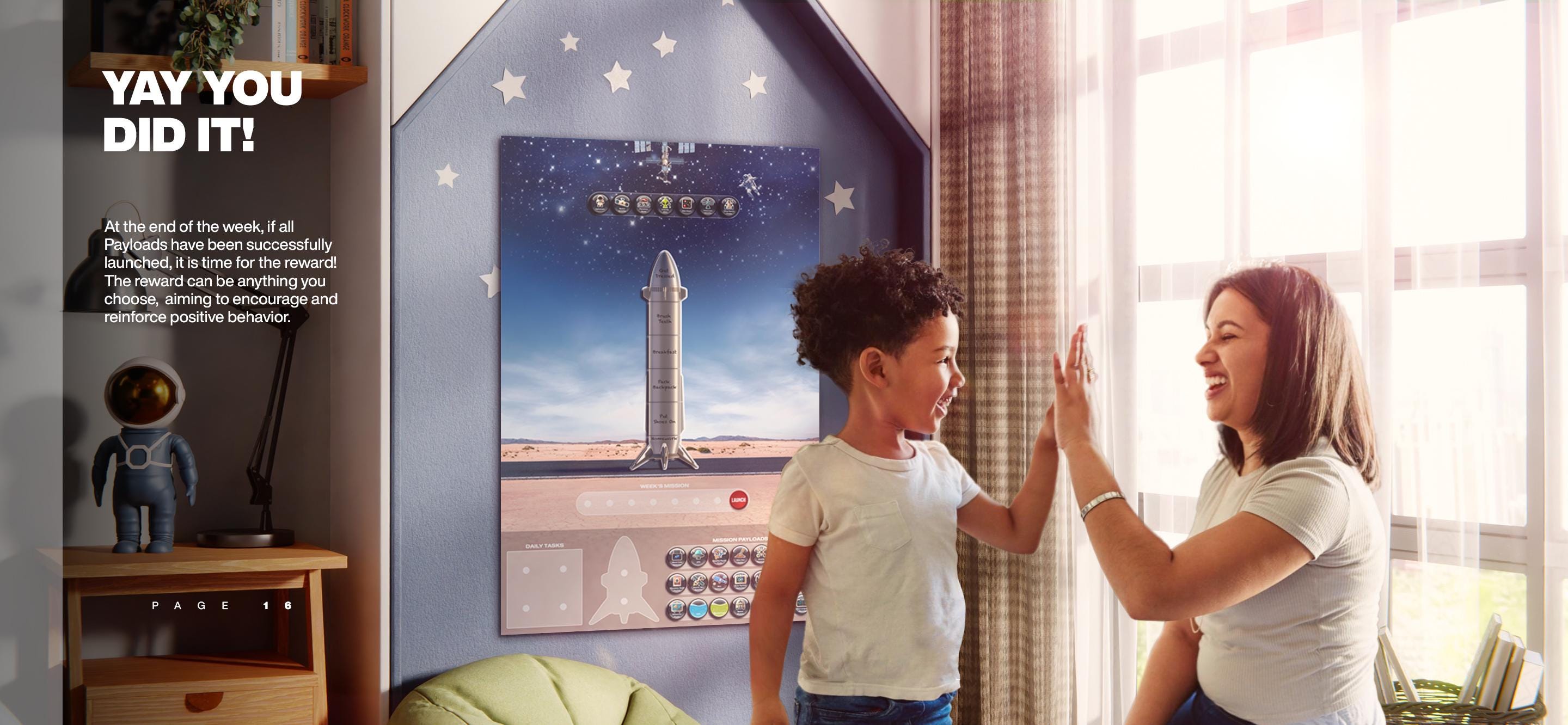 DIY Rocket Task Chart - Dry Erace & Velcro - Build Plans - Etsy