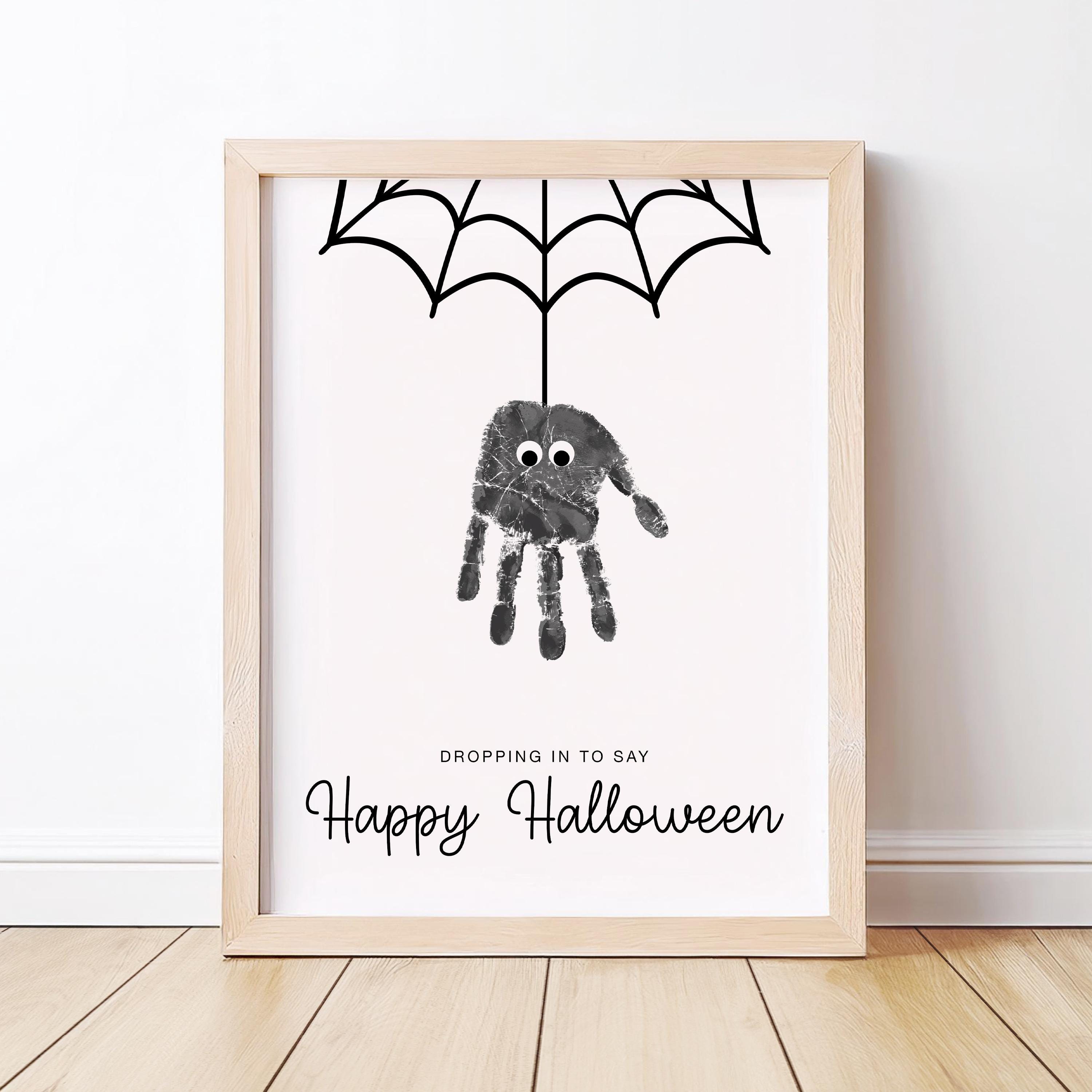 Kids Halloween Spider Handprint Craft: DIY Memory Art (digital Download ...