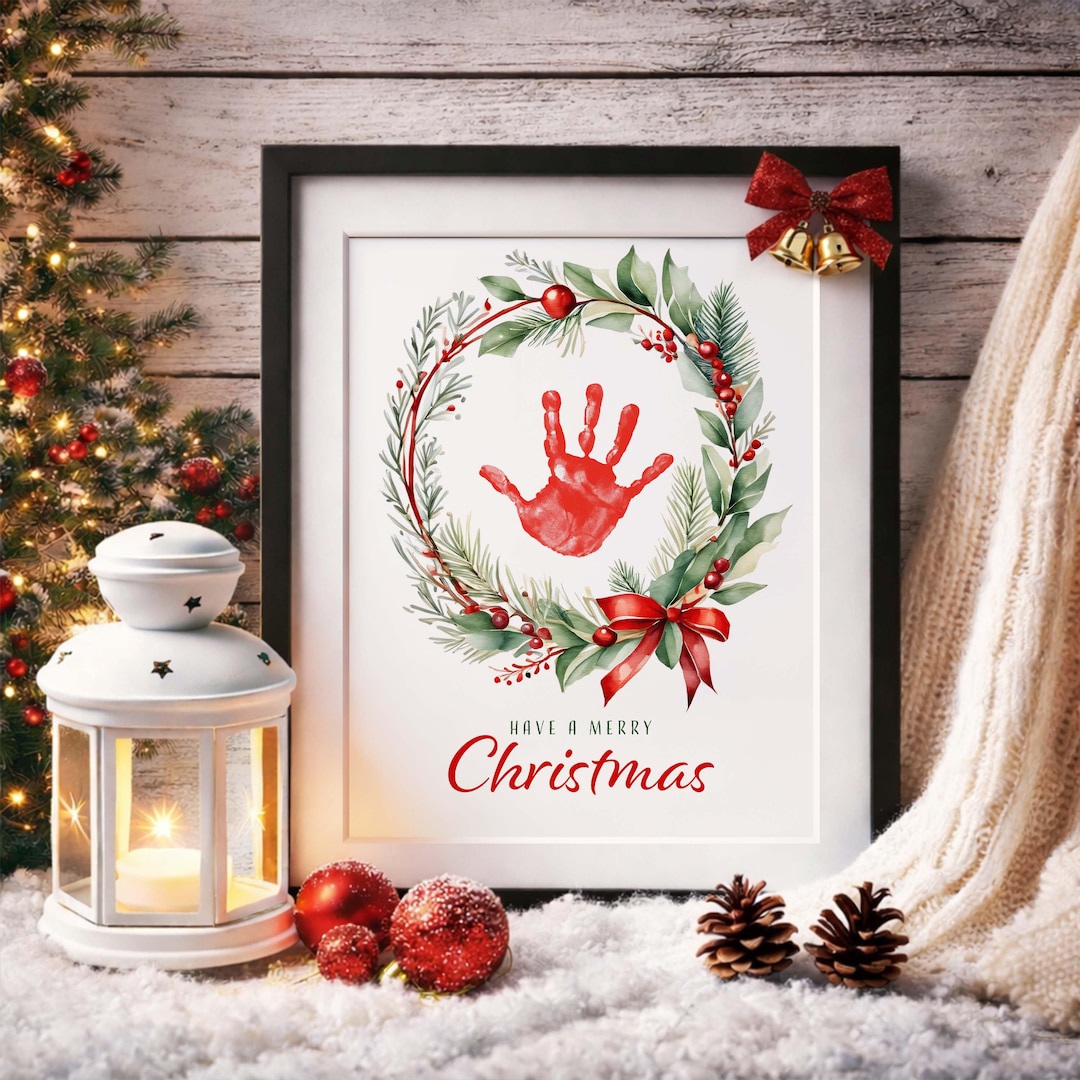 Christmas Wreath Handprint Craft: Christmas & Holiday Keepsake (digital ...