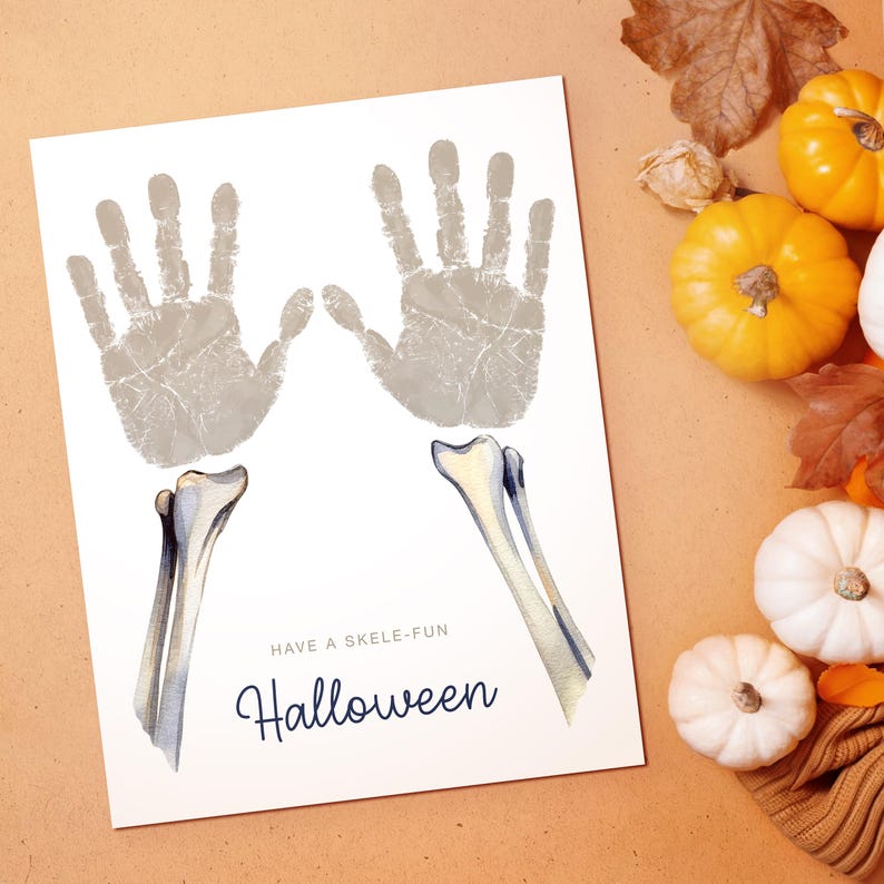DIY Kids Halloween Skeleton Hand Paint Project – Create Memories That ...